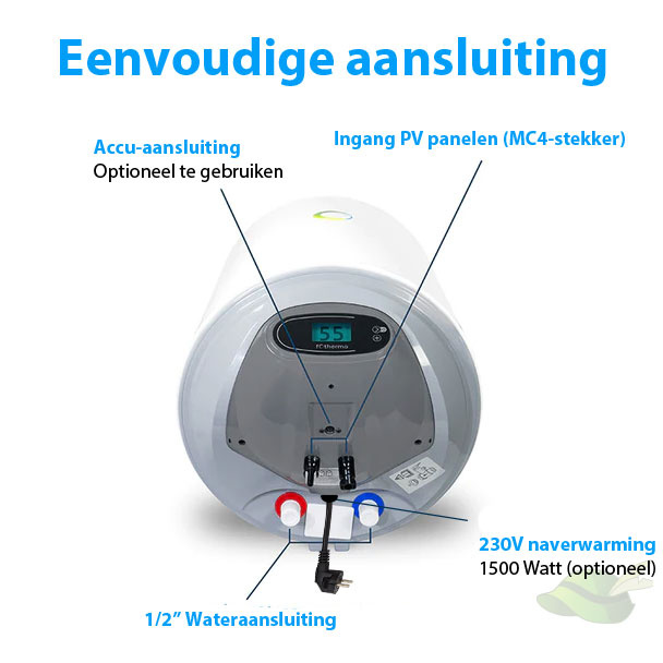 Solar photovoltaic boiler 30 liter